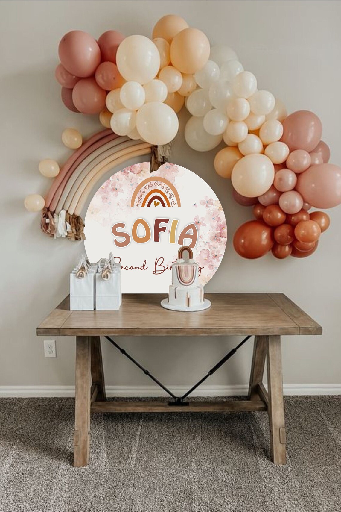 Boho Rainbow First Birthday Personalized Boho Rainbow - Etsy