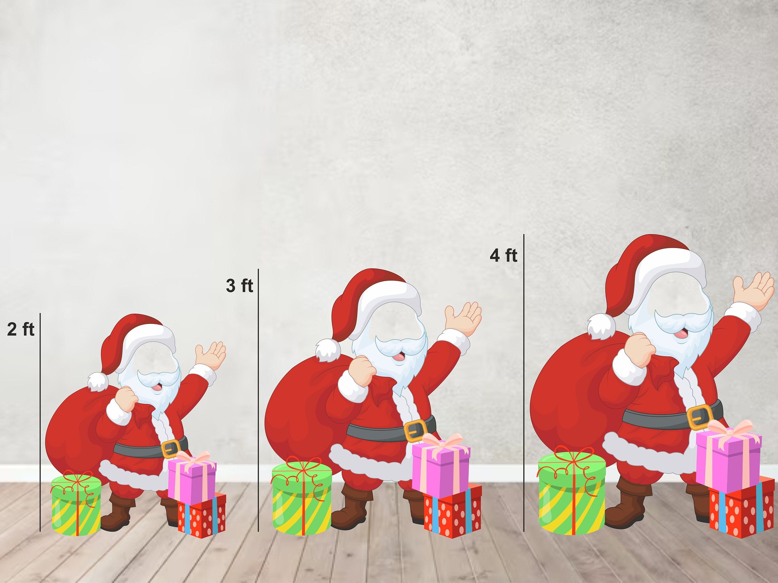 Santa Claus Large Photo Booth Prop, Christmas Props, Santa Claus ...