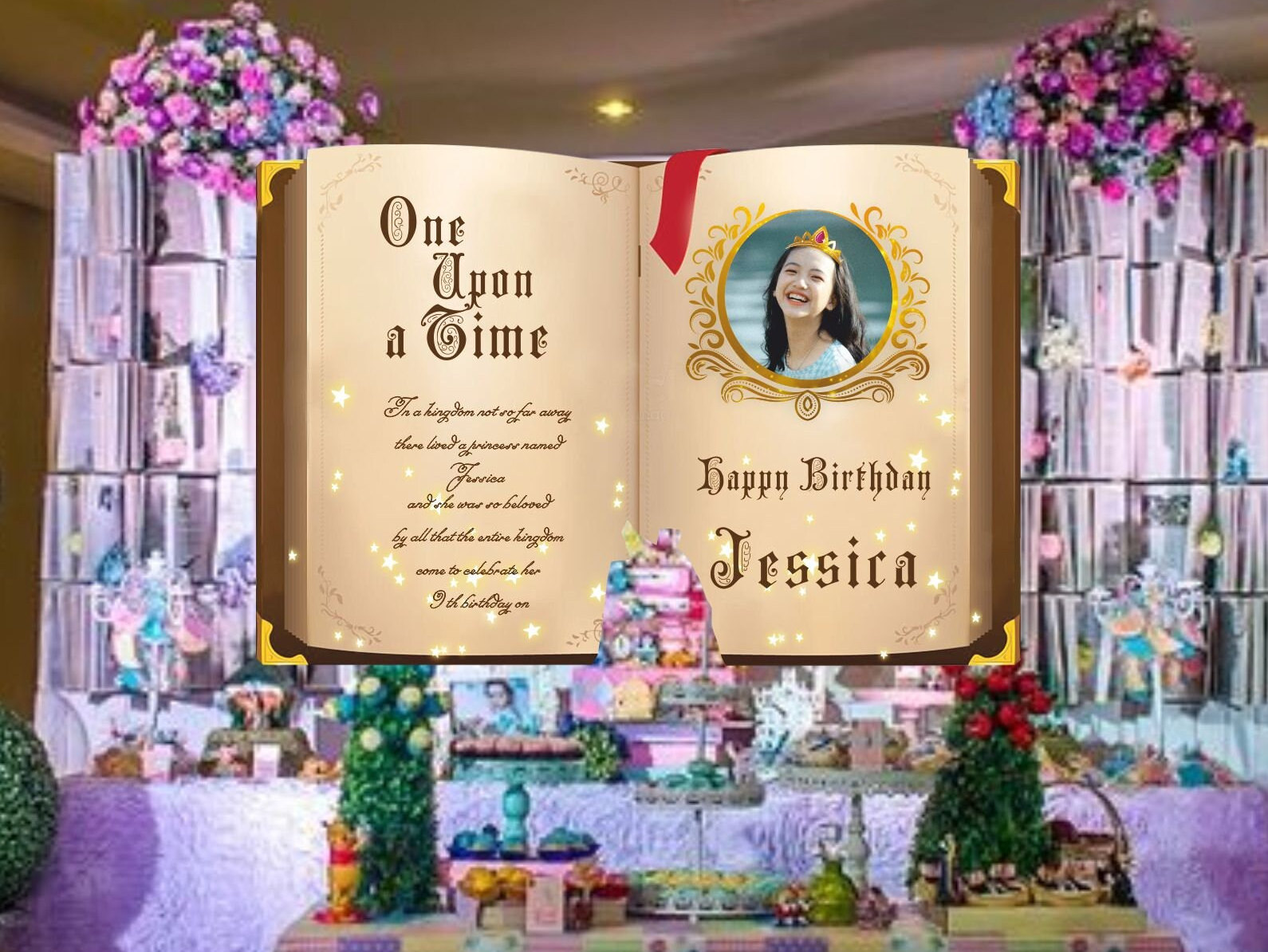 Fairy Tale Backdrop Banner Once Upon a Time Story Book - Etsy