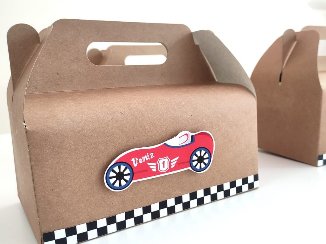 Custom Two Fast Favors Boxes, Fast One Favors Boxes, Retro Car Race ...