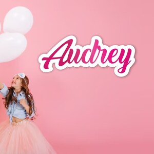 Doll Backdrop Birthday Backdrop Sign, Name Sign, Birthday Name Pink ...