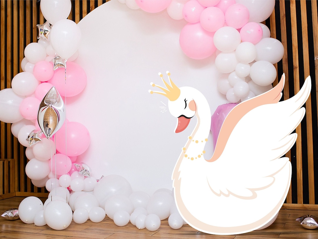Swan Princess Baby Shower Big Decor, Mom Swan Cutout, Birthday Swan ...