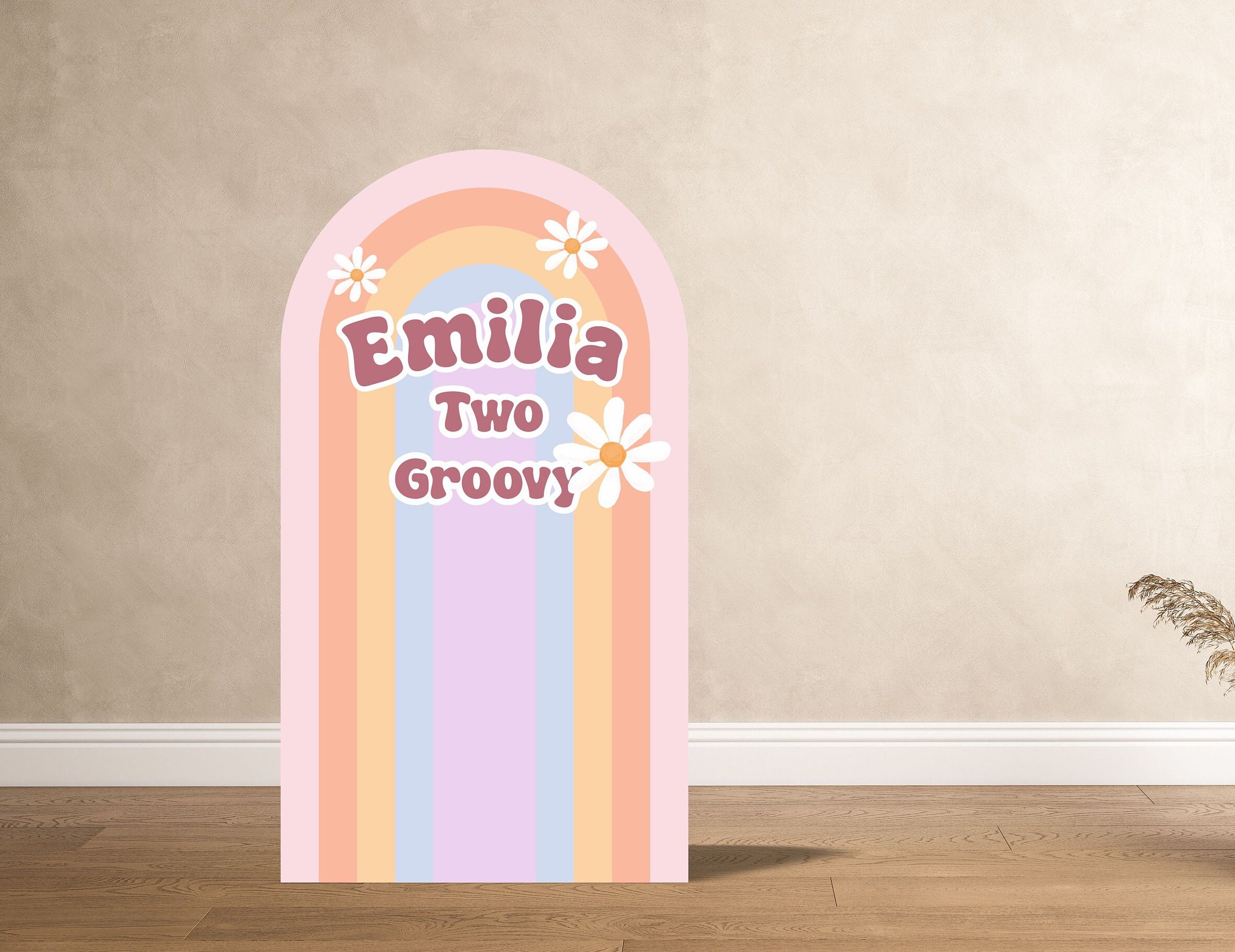 Two Groovy Birthday Party Decorations, Groovy Birthday Backdrop Cutouts ...