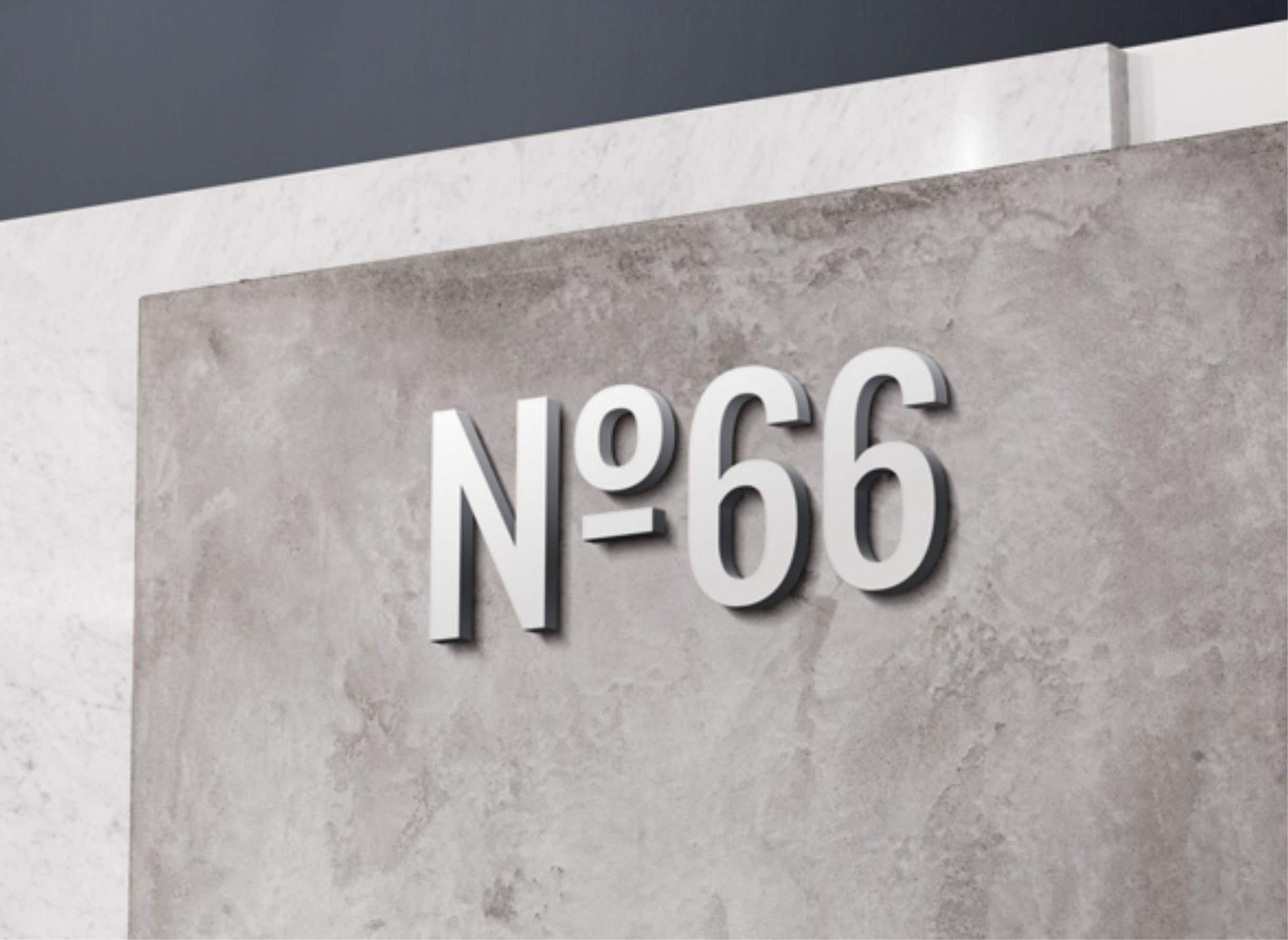 House Number Sign, Modern House No. Letters, House Address Number ...
