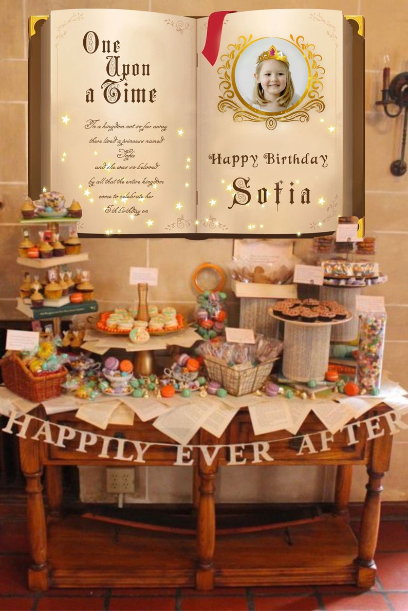 Fairy Tale Backdrop Banner Once Upon a Time Story Book - Etsy