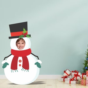 Snowman Large Photo Booth Prop, Christmas Props, Snowman Cutouts ...
