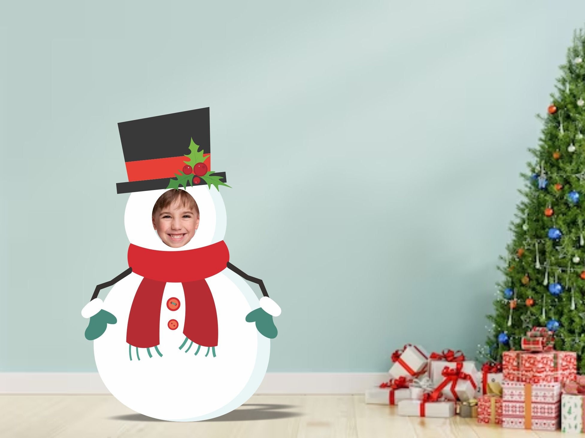 Snowman Large Photo Booth Prop, Christmas Props, Snowman Cutouts ...