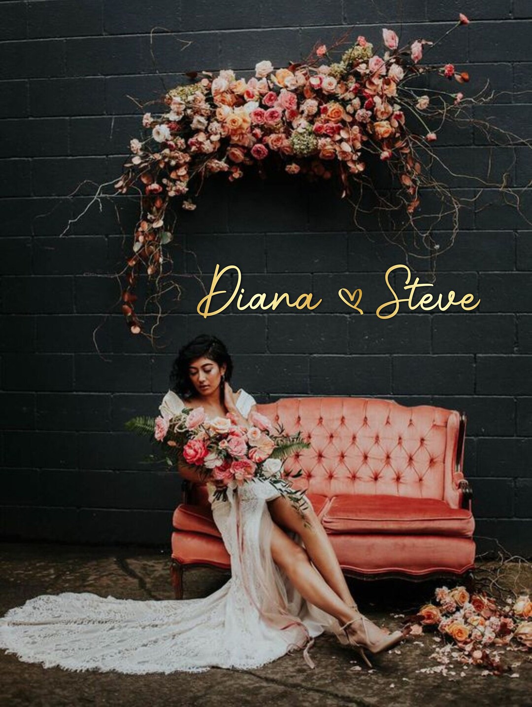 Engagement Party Sign, Gold Backdrop Sign, Mirror Gold Sign, Name Sign ...