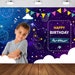 Personalized Outer Space Birthday Backdrop, Galaxy Birthday Party ...