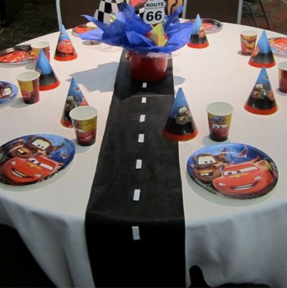 Racetrack Birthday Road Runner Table Two Fast Birthday Party - Etsy