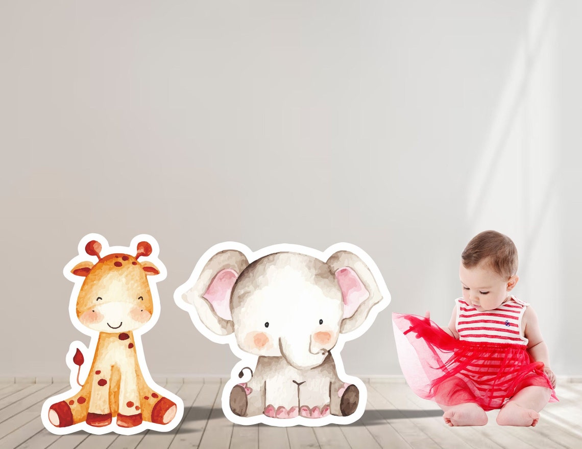 Baby Safari Cutouts, Baby Shower Cutouts, Lion Cutouts, Elephant ...