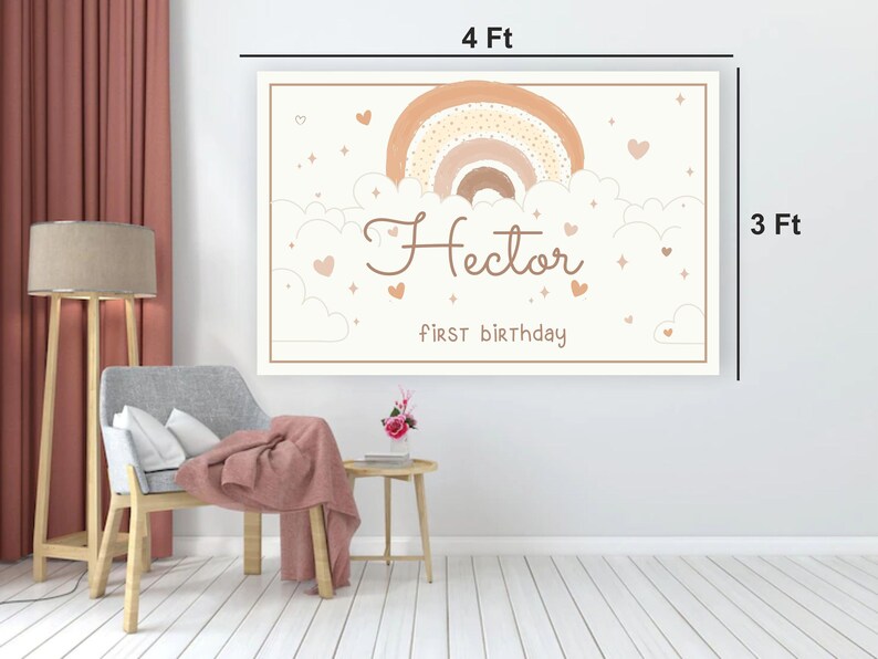 Boho Rainbow 1st Birthday Backdrop, Boho Rainbow First Birthday, Groovy ...