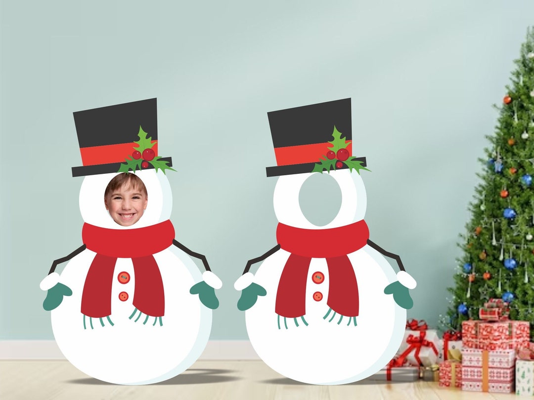 Snowman Large Photo Booth Prop, Christmas Props, Snowman Cutouts ...