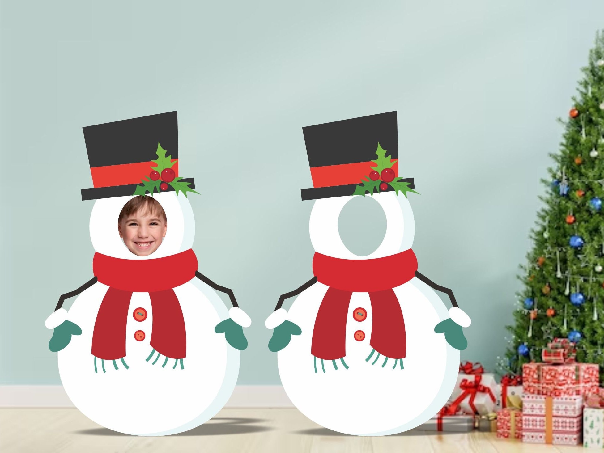 Snowman Large Photo Booth Prop, Christmas Props, Snowman Cutouts ...