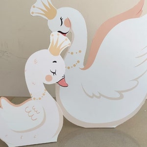 Baby Swan Big Cutout, Princess Swan Theme Birthday, Swan Standee Prop ...