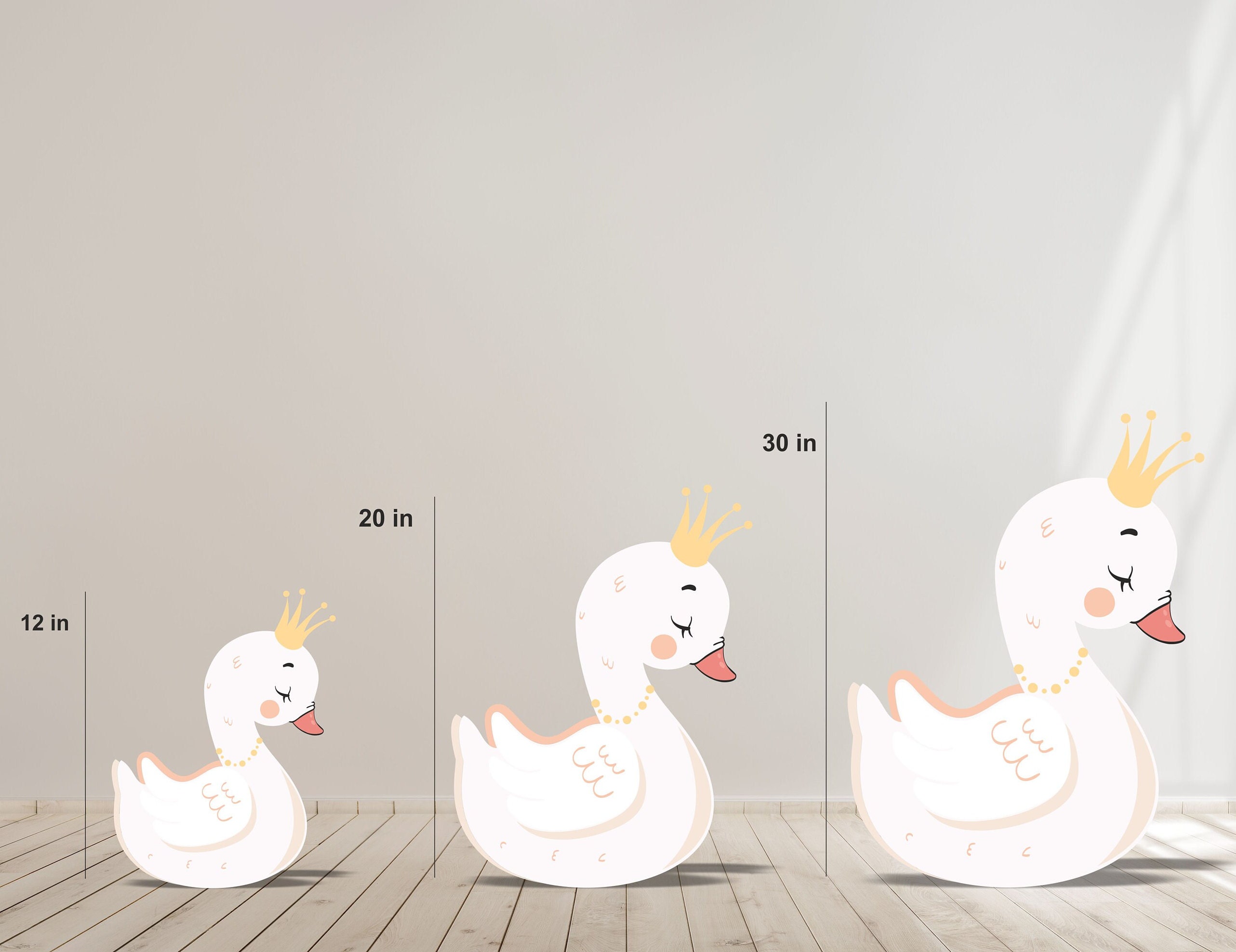 Baby Swan Big Cutout, Princess Swan Theme Birthday, Swan Standee Prop ...