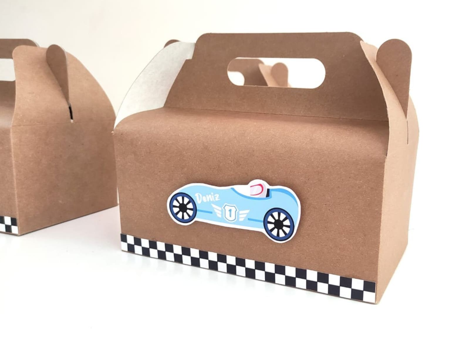 Custom Two Fast Favors Boxes, Fast One Favors Boxes, Retro Car Race ...