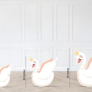 Swan Princess Baby Shower Big Decor, Mom Swan Cutout, Birthday Swan ...