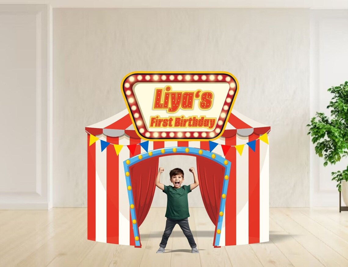 Custom Big Circus Tent Stands, Circus Backdrop, Carnival Birthday ...