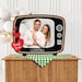 Retro TV Photo Frame Prop, Retro Bridal Shower Photo Booth ...