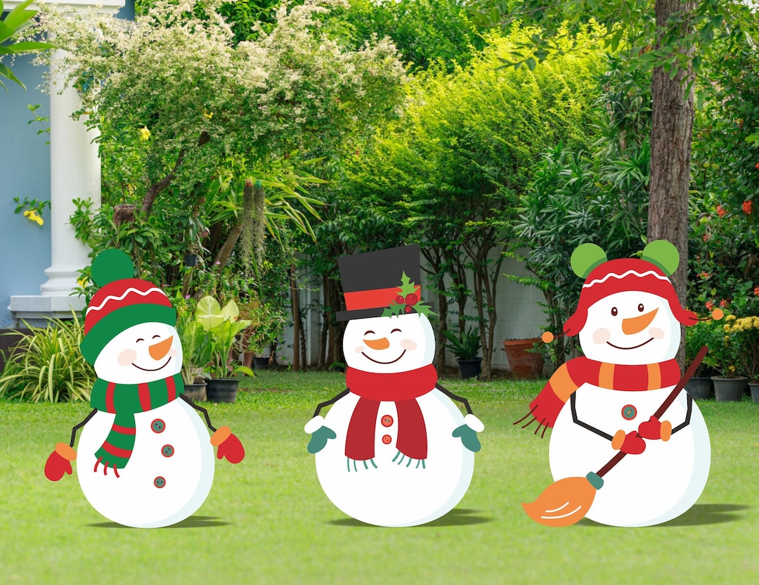 Snowman Yard Sign LARGE, Christmas Garden Decor, Christmas Winter ...