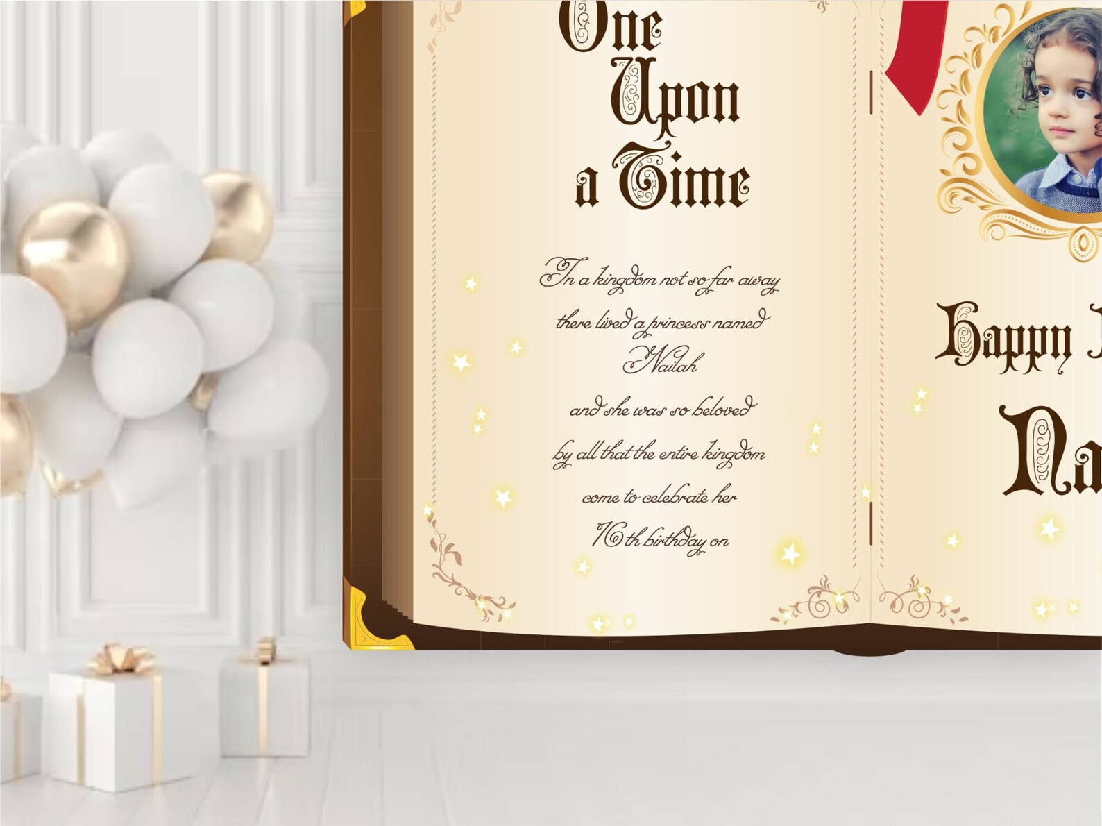 Fairy Tale Backdrop Banner Once Upon a Time Story Book - Etsy