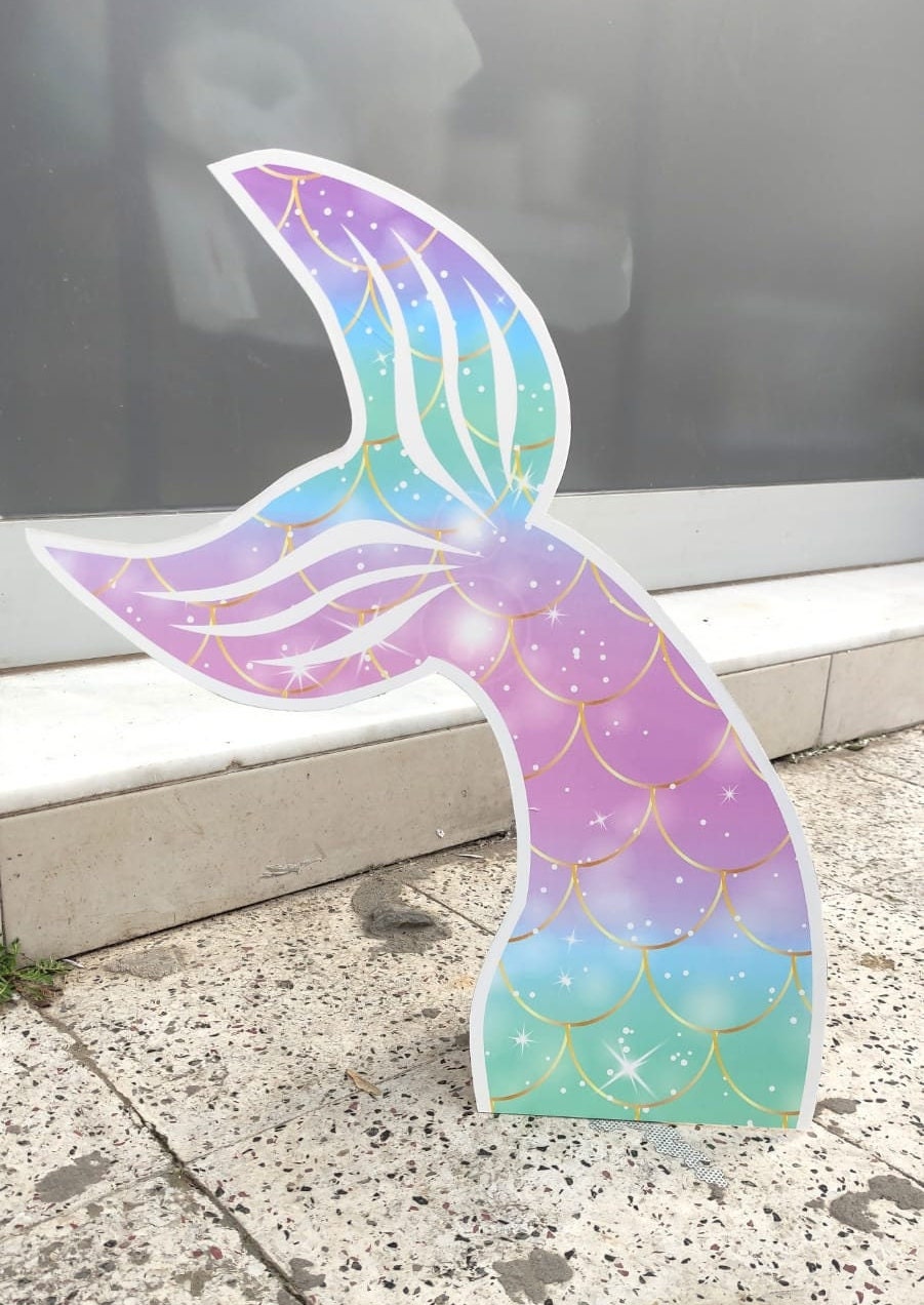Mermaid Tail Cutout, Tail Big Decoration, Under the Sea Party Decor ...