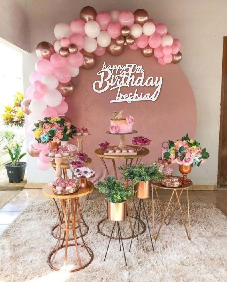 Birthday Party Custom Backdrop Sign Happy Birthday With Name - Etsy