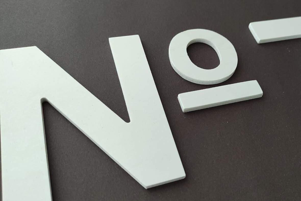 House Number Sign Modern House No. Letters House Address - Etsy