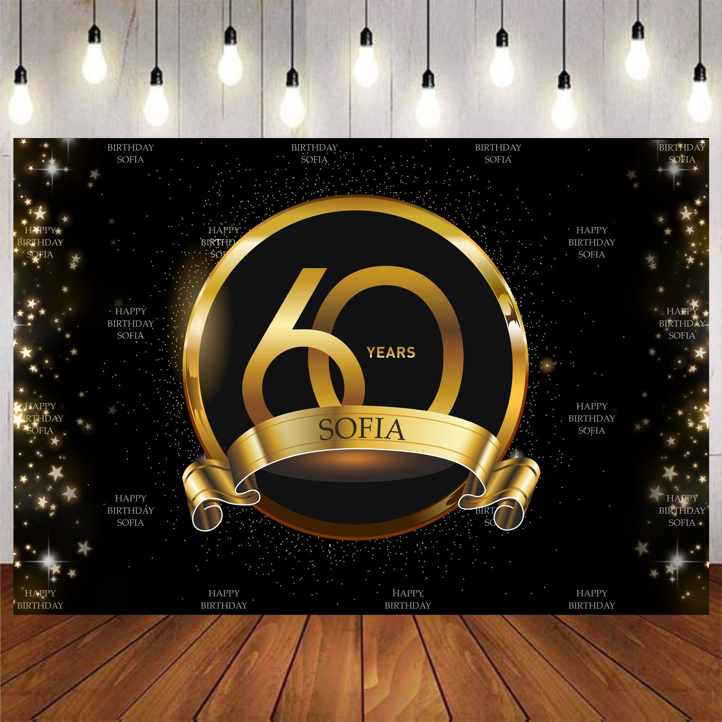Custom 50 Th Birthday Backdrop Banner, 50th Birthday Decorations for ...