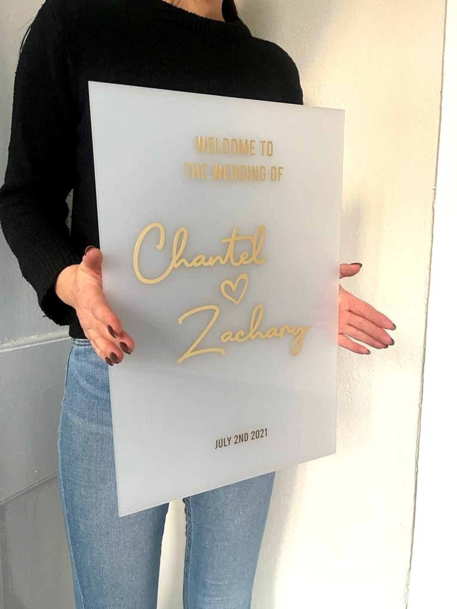 Frosted Acrylic Welcome Wedding Boards Acrylic Engagement - Etsy