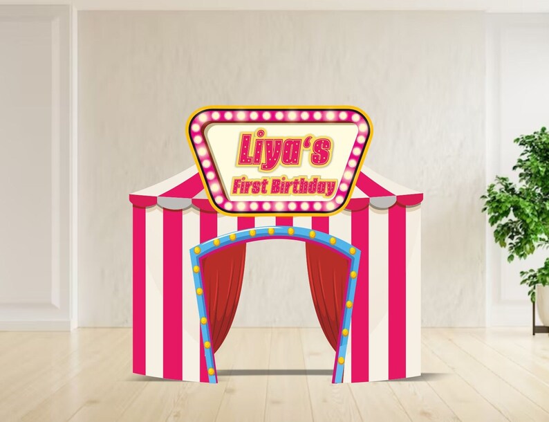 Custom Big Circus Tent Stands, Circus Backdrop, Carnival Birthday ...