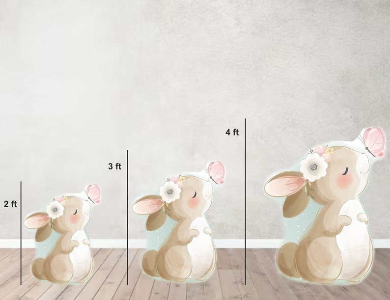Cute Bunny Cutouts, Bunny Standee Prop Party, Rabbit Cutouts - Etsy
