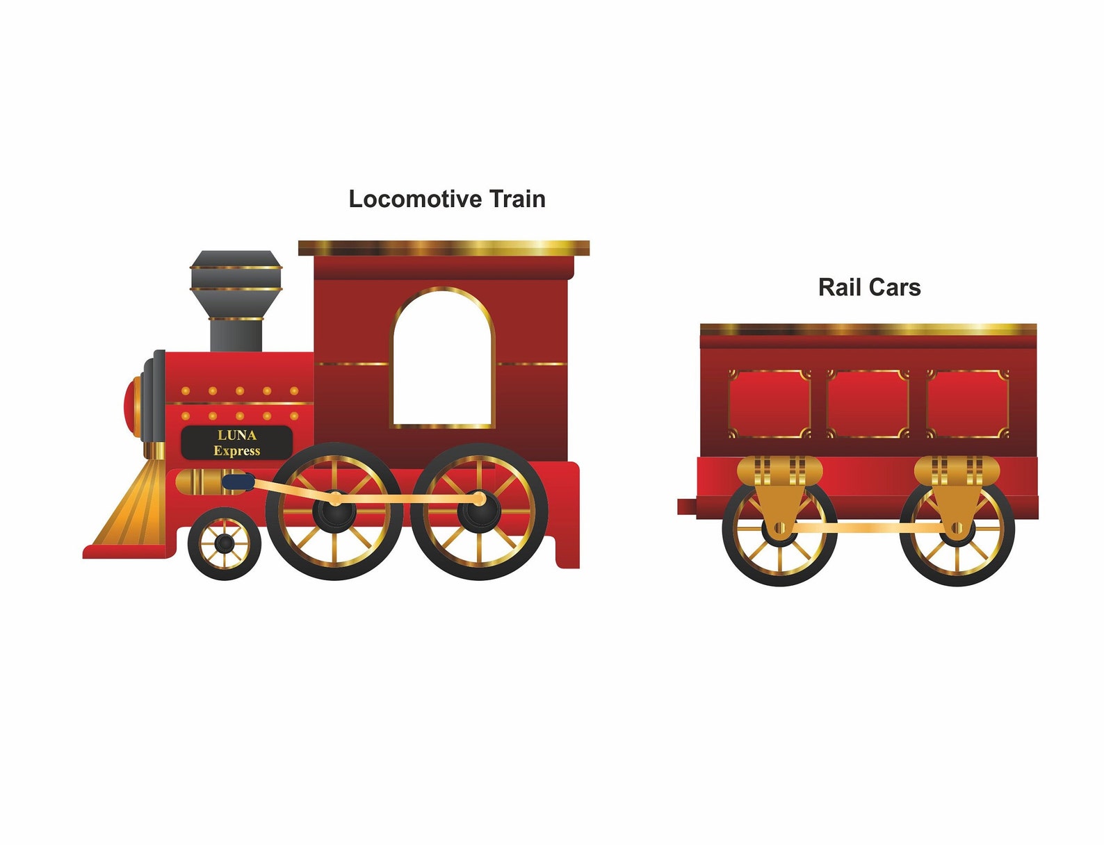 Custom Train Express Photo Booth Cutout, Christmas Train Cutout, Train ...