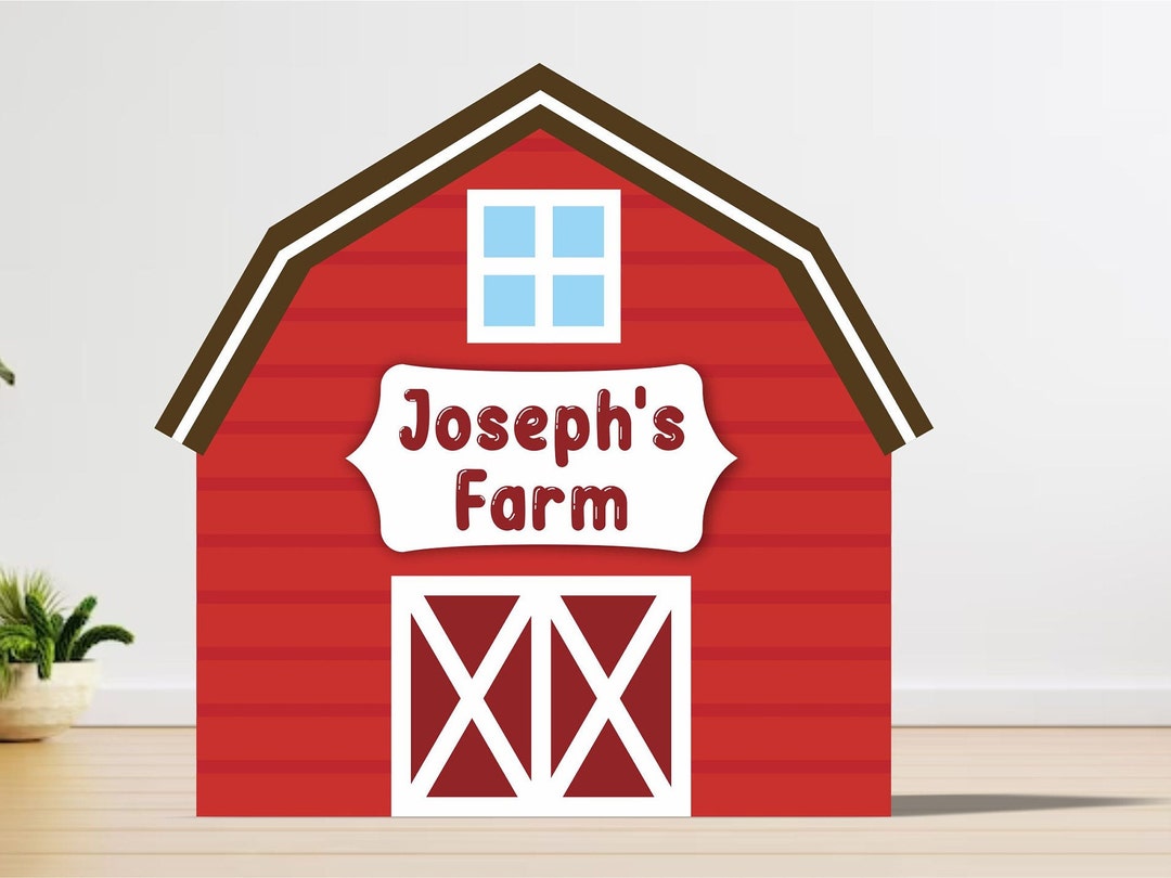 Custom Farm House Birthday Cutout Decor, Farmhouse Birthday Party Props ...