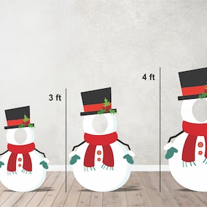 Snowman Large Photo Booth Prop, Christmas Props, Snowman Cutouts ...