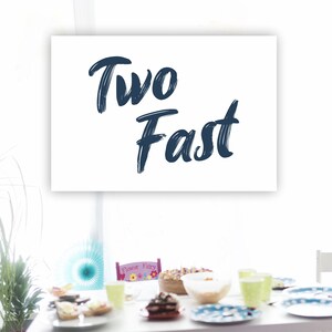 Two Fast Birthday Backdrop Banner, Race Car Birthday Banner, Two Fast ...