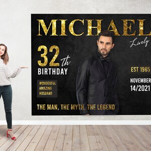 Custom Magazine Cover Birthday Backdrop, Magazine Cover Banner ...