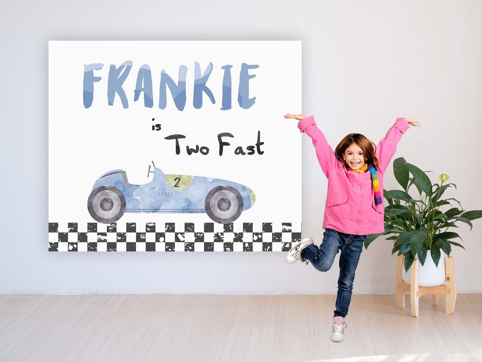 Two Fast Birthday Backdrop Banner, Two Fast Birthday Wall Banner, Race ...