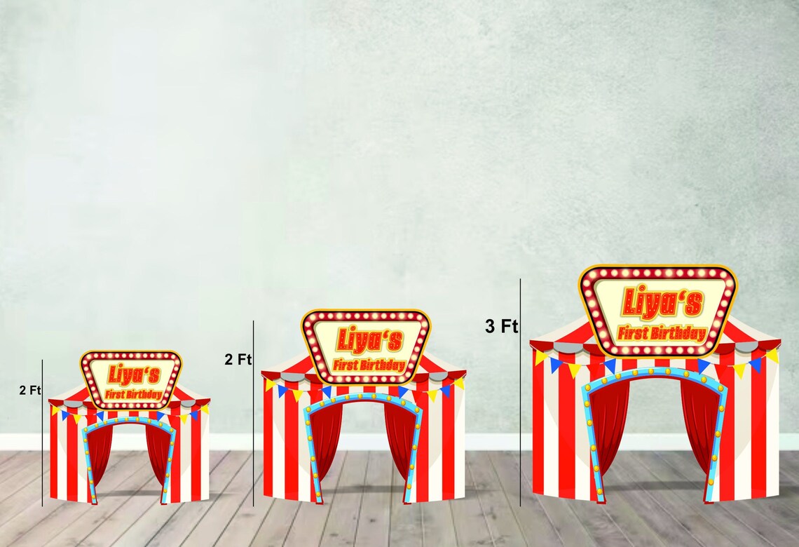 Custom Big Circus Tent Stands, Circus Backdrop, Carnival Birthday ...