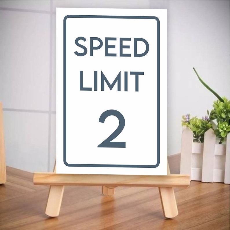 Speed Limit Sign, Two Fast Decoration, Two Fast Birthday Decor, Speed ...