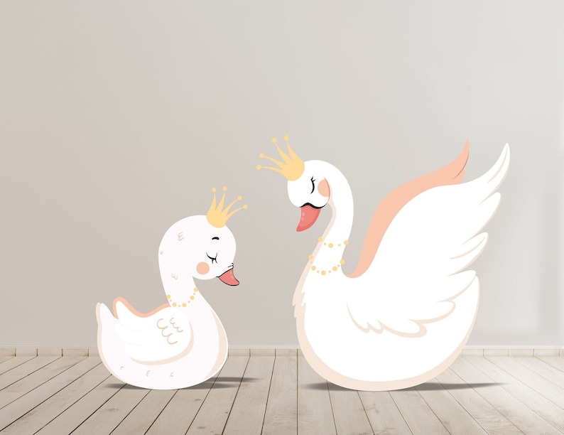 Baby Swan Big Cutout, Princess Swan Theme Birthday, Swan Standee Prop ...