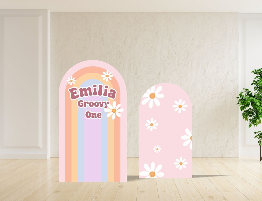 Two Groovy Birthday Party Decorations, Groovy Birthday Backdrop Cutouts ...