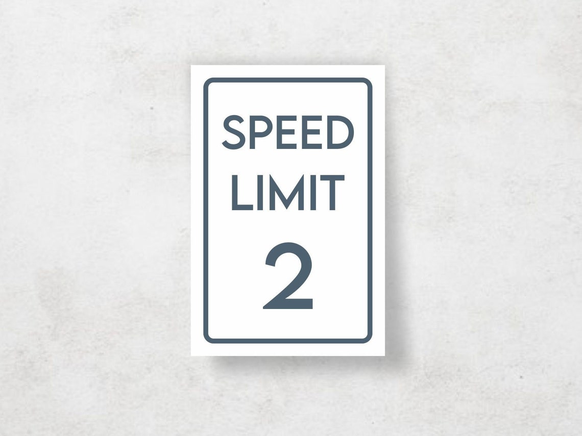 Speed Limit Sign, Two Fast Decoration, Two Fast Birthday Decor, Speed ...