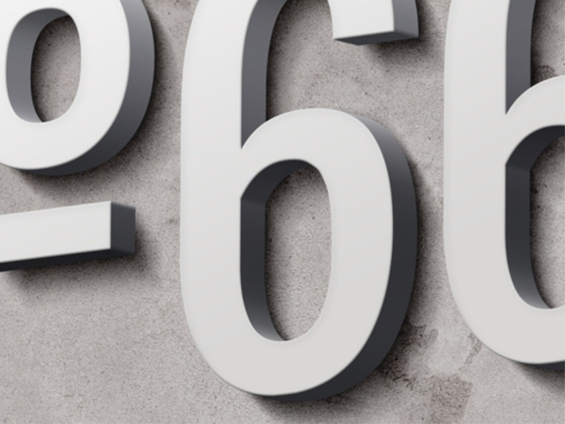 House Number Sign, Modern House No. Letters, House Address Number ...