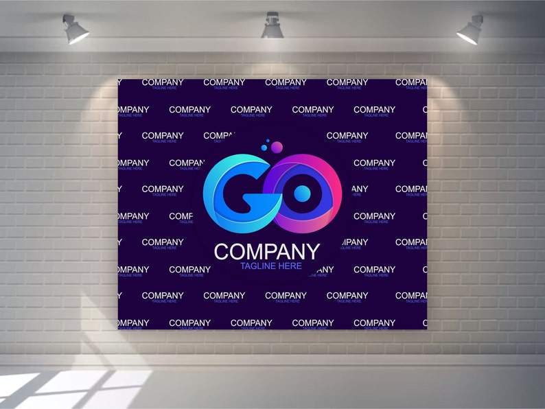 Custom Logo Backdrop, Step and Repeat Business Event Backdrop, Business ...
