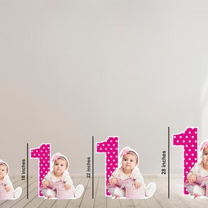 Custom Number Cutouts of Pictures, First Birthday Party Decor, Number ...