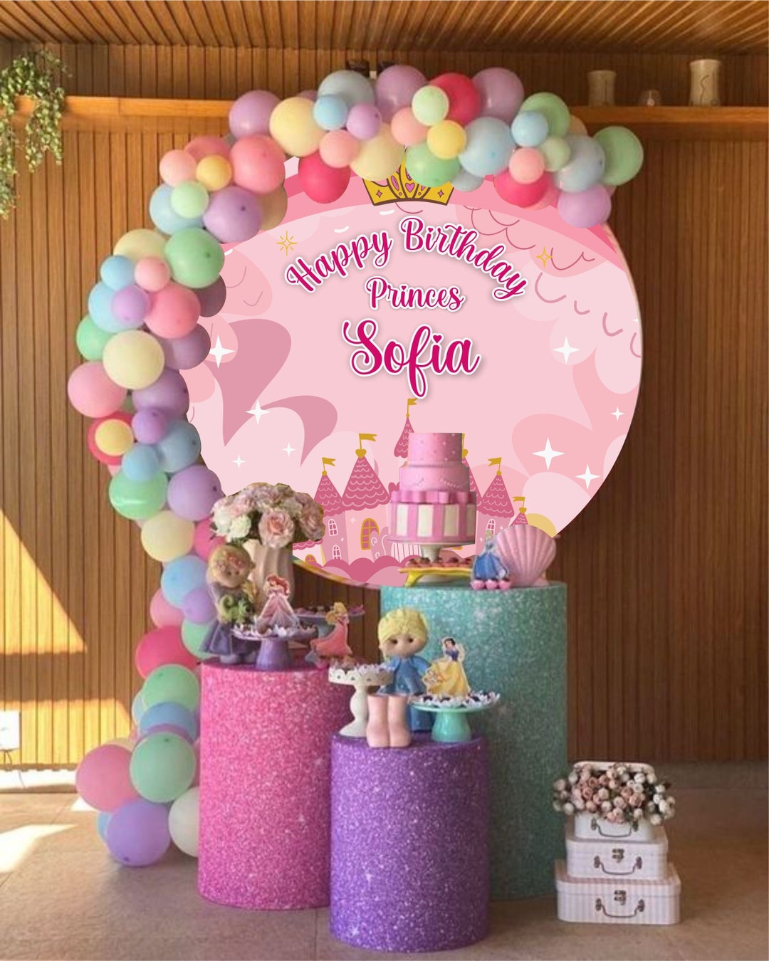 Personalized Princess Birthday Banner, Princess Birthday Poster ...