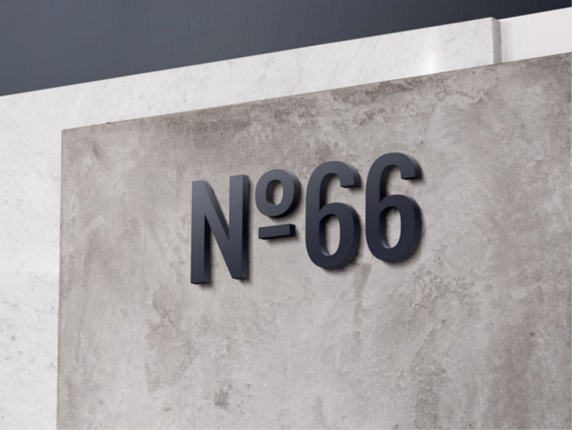 House Number Sign, Modern House No. Letters, House Address Number ...