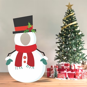 Snowman Large Photo Booth Prop, Christmas Props, Snowman Cutouts ...